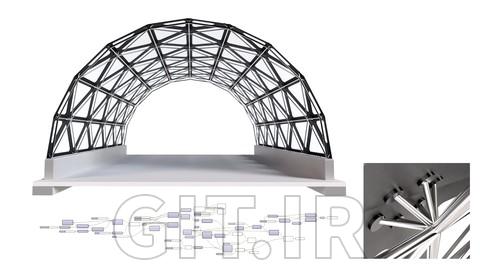 Udemy Grasshopper Rhino 3D Dome arena Parametric Design